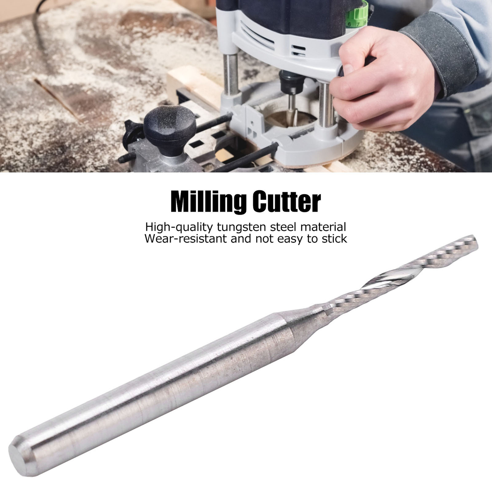 5x Spiral Milling Cutter Router Bit Wood Carving 3.175 X 1.5 X 12mm | eBay