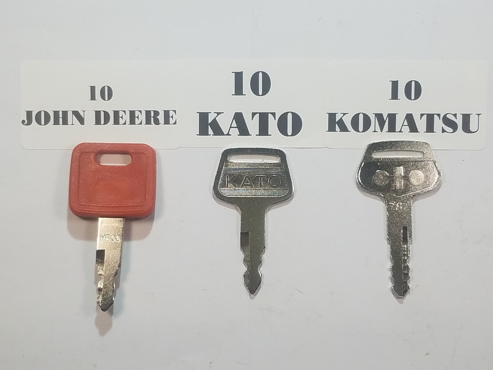 (30) Keys, 10 John Deere, 10 Komatsu, 10 Kato, Keys Heavy Equipment ...