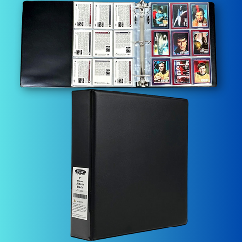 (5) BCW Plain Black 2-inch Album D-Ring Binder Holds Up To 60 Pages ...