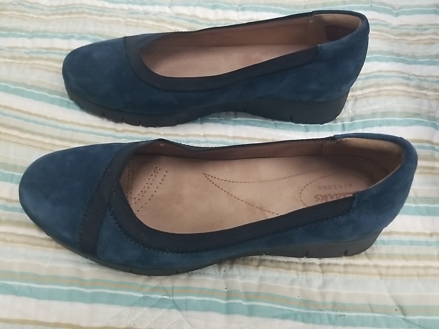 Clarks Artisan Daelyn Hill Blue Suede Slip On Women's… - Gem
