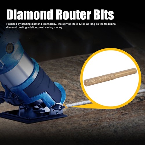 Diamond Router Bits Golden Brazed Straight Shank for Quartz Stone ...