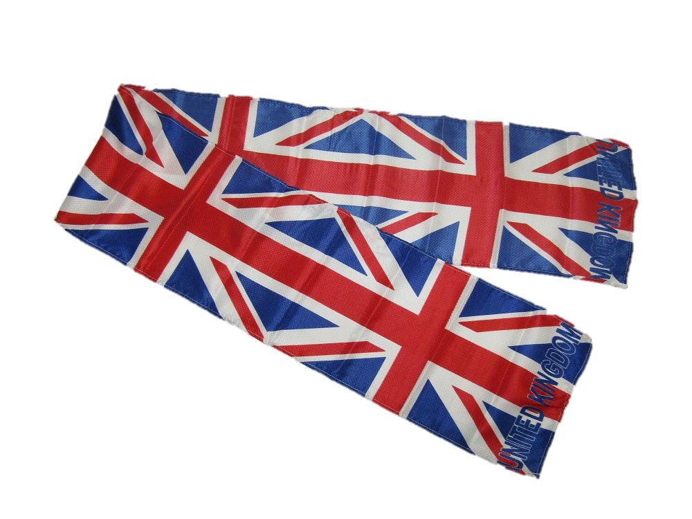 UK United Kingdom British England Printed Knitted Style Scarf 6.5"x60.5 ...