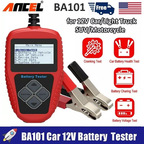 ANCEL BA101 Car Auto Load Battery Tester Tool Digital Analyzer 12V 100 ...