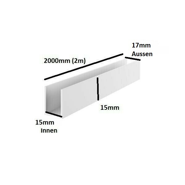 U Profil Kunststoff Pvc Kunststoff U Profil 200cm Wei Kunststoff