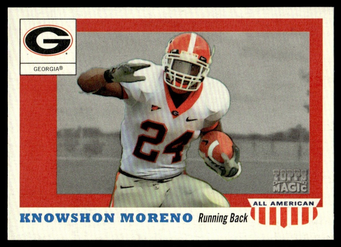 2009 Topps Magic All Americans Knowshon Moreno Rookie Georgia Bulldogs ...