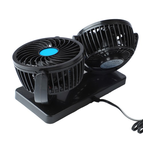 Double Head Car Fan 12V Dashboard Fans 360 Degree Rotatable Fans for ...