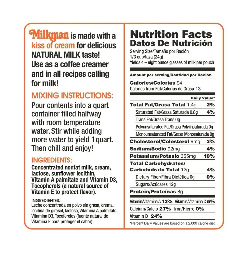 11 Pack Milkman Low-fat Milk - Instant Dry Milk Powder BB DEC 2026 ...