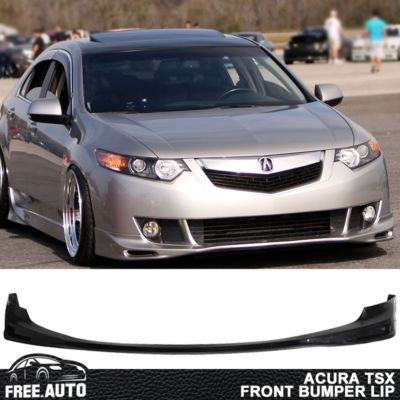 Fits 09-10 Acura TSX CU1 JDM Style Front Bumper Lip Black PU | eBay