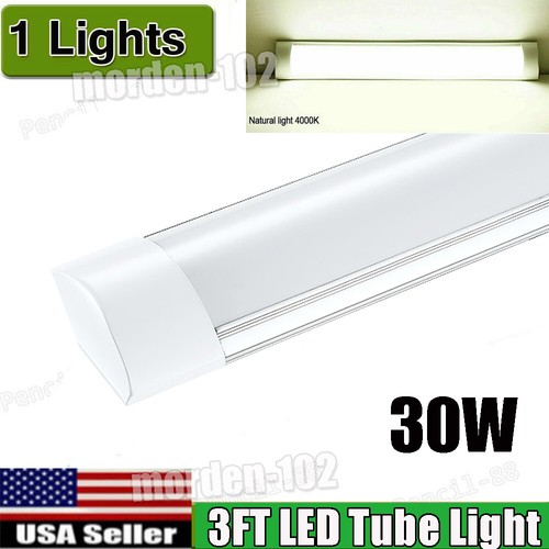 LED Batten Tube Light 3FT 30W Linear Slimline Ceiling Lamp Wall ...