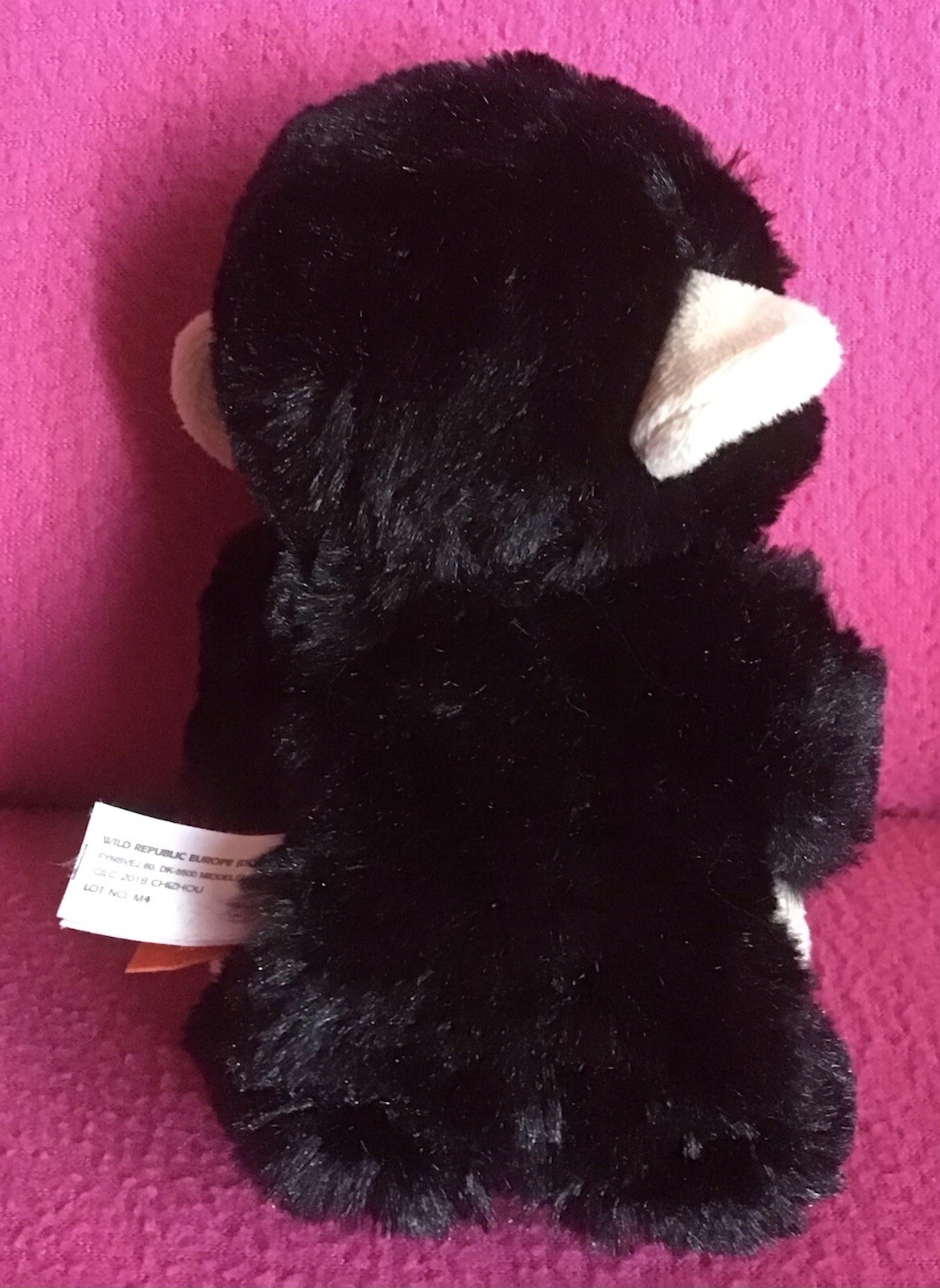 Wild Republic Wrist Hugger Slap Band Bracelet Black Chimp Monkey Soft ...