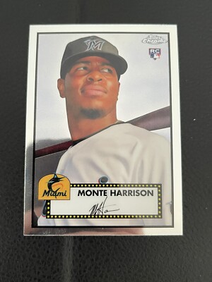 2021 Topps Chrome Platinum Anniversary Monte Harrison RC #52 Miami ...
