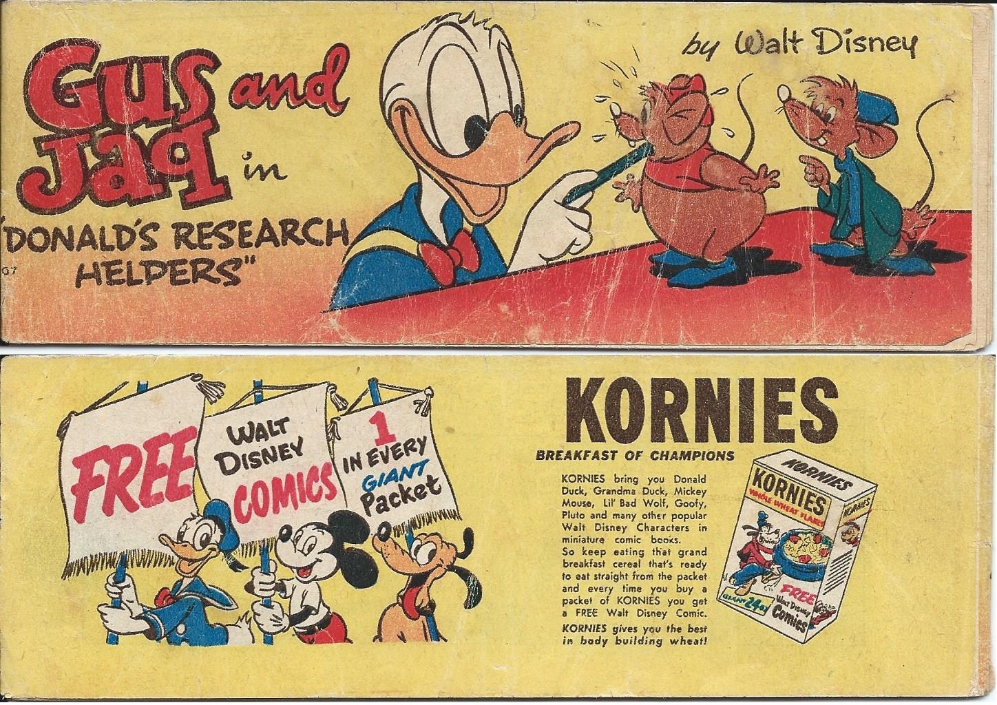 KORNIES AUSTRALIAN CEREAL PREMIUM GIVEAWAY PROMO G-7 DISNEY DONALD DUCK ...