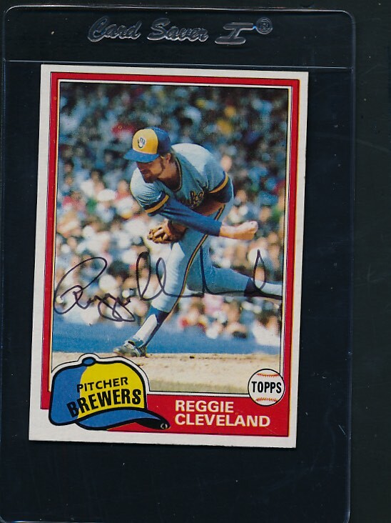 1981 Topps #576 Reggie Cleveland Brewers Signed Auto *C8296 | eBay