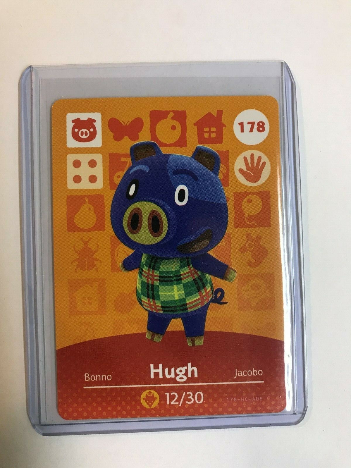 Hugh # 178 Animal Crossing Amiibo Card Horizons FREE TRACKING, NEVER ...