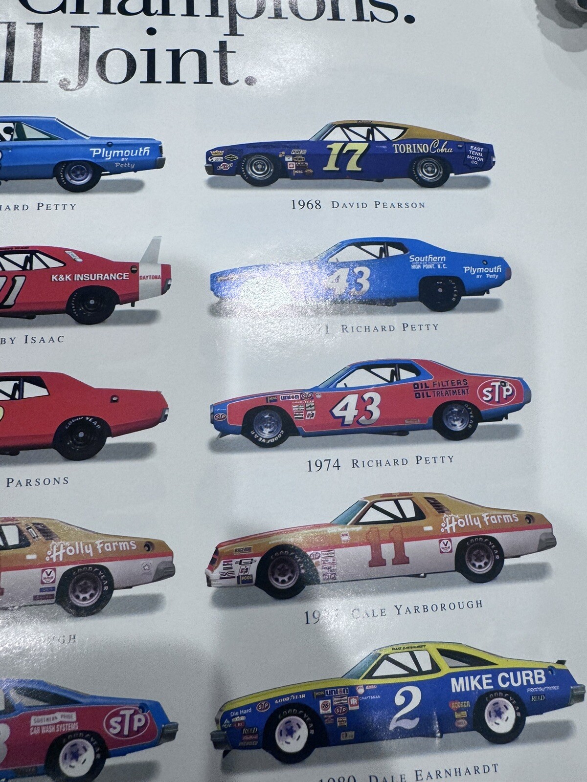 31 Years Cooper Moog NASCAR Racing Poster 31 Champions Ball Joint ...