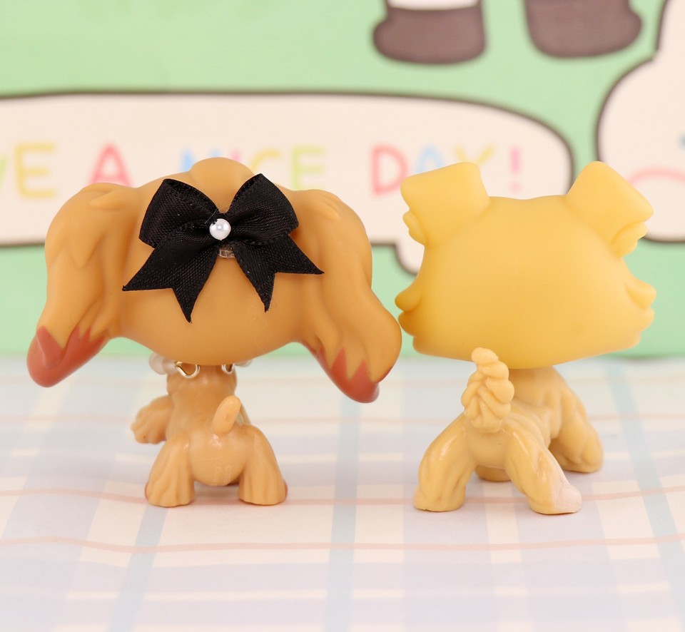 Mini Pet Shop lps Cocker Spaniel #575 Collie #272 2pcs Dog Pets Cute ...