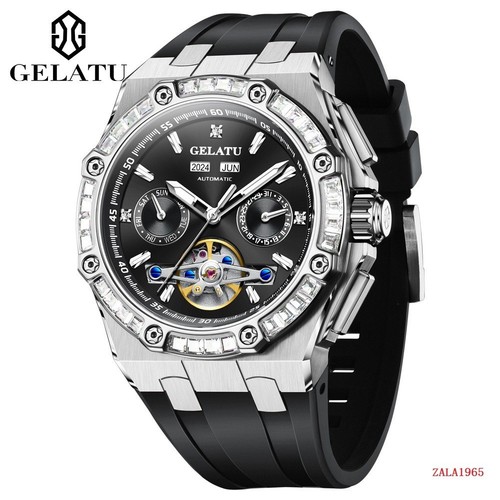 GELATU Automatic Mechanical Men's Watch, Luminous, Waterproof, Complete ...