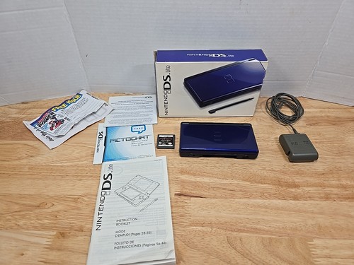 Nintendo DS Lite System - Cobalt Blue Black Complete In Box Tested With ...