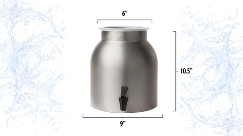 "New Wave Enviro Stainless Steel Water Dispenser, 2.2-Gallon(single ...