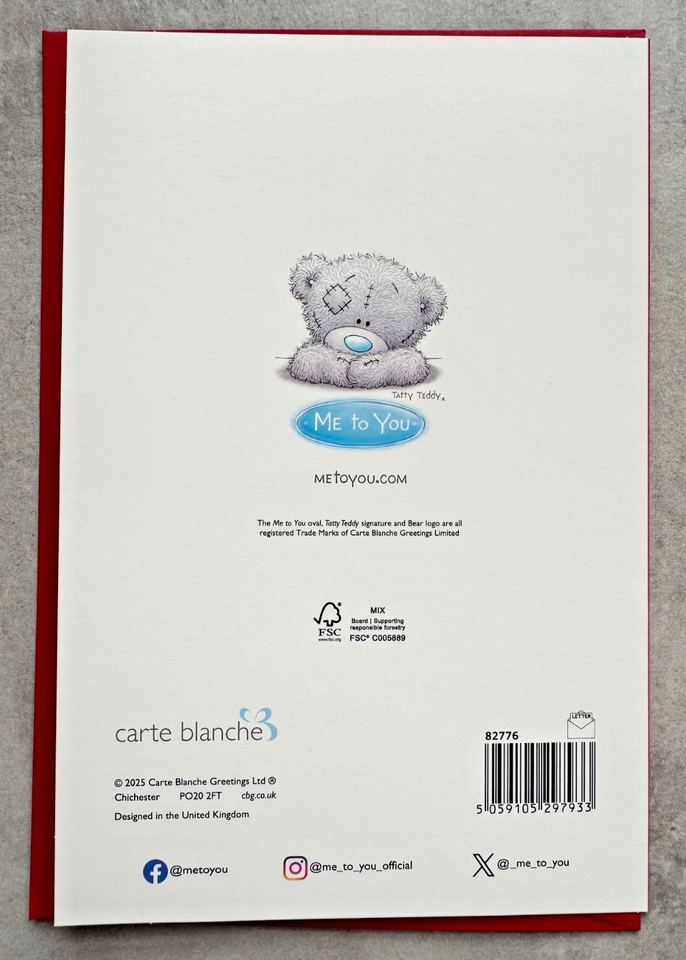 Me To You Valentines Day Card Gorgeous Wife Tatty Teddy Cute Roses Bear ...