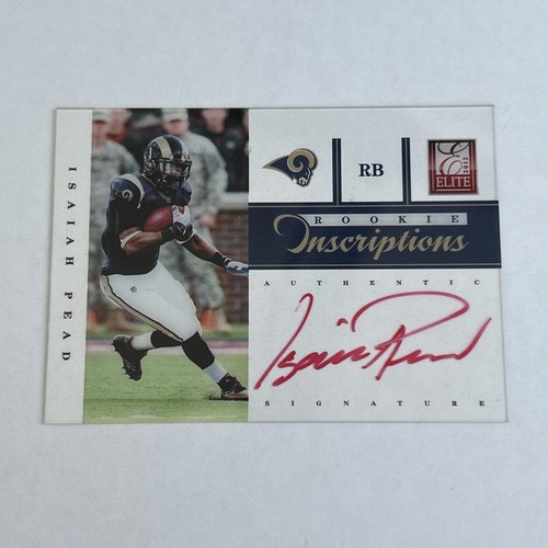 2012 Panini Elite Rookie Inscriptions Red Ink AUTO Isaiah Pead #19 RC ...