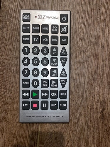 Emerson JUMBO UNIVERSAL REMOTE CONTROL UP TO 8 Different(Cable,TV,VCR ...