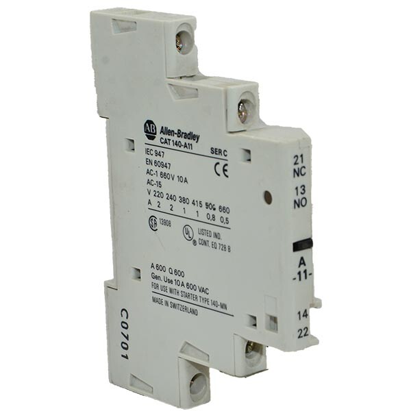 140-A11-C Allen-Bradley 10A 600VAC 2 Pole Auxiliary Contact -SA for ...