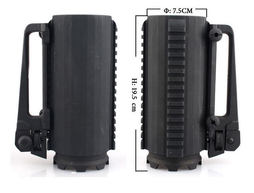 Black Tactical Battle Mug Detachable Carry Military Rail Mug Cup ...