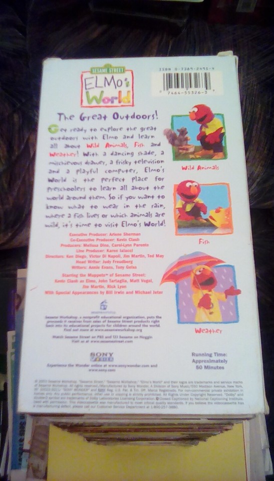 Sesame Street - Elmo's World - The Great Outdoors! 2003 VHS Elmo ...