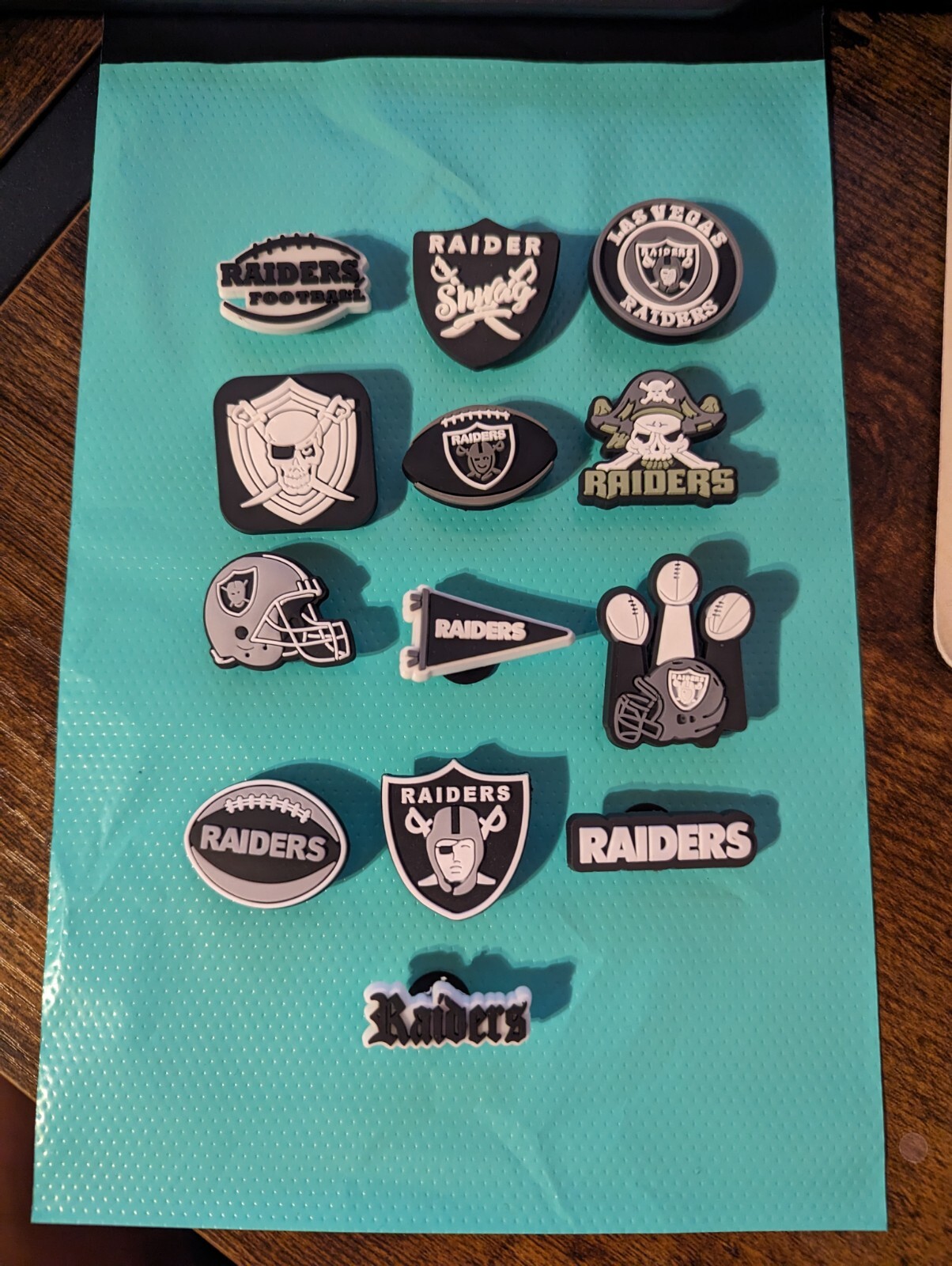 13 Las Vegas Raiders Shoe Charms Fits Crocs Party Favors cake toppers ...