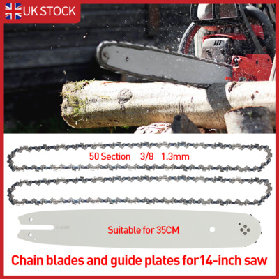 14" Inch Chainsaw Guide Bar And Saw Chain Blade & Cover Replace Bar ...