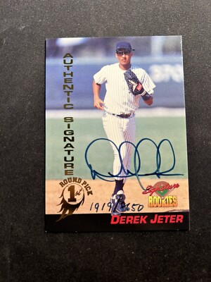 1994 Signature Rookies Derek Jeter Authentic Signature Auto Card #’d ...