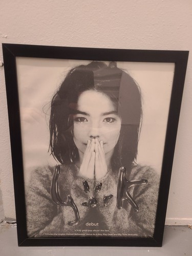 Bjork Debut ORIGINAL ad framed plus 3 others! NOT posters. Ads. | eBay