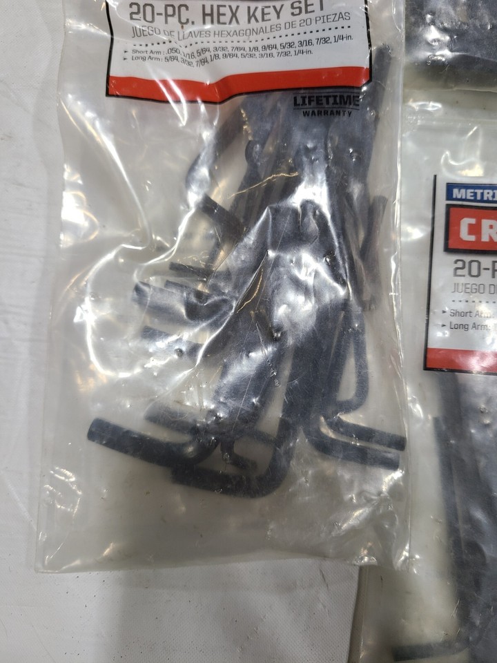 15 - NEW Craftsman Allen Wrenches Hex Keys Sets Metric / Inch Wholesale ...