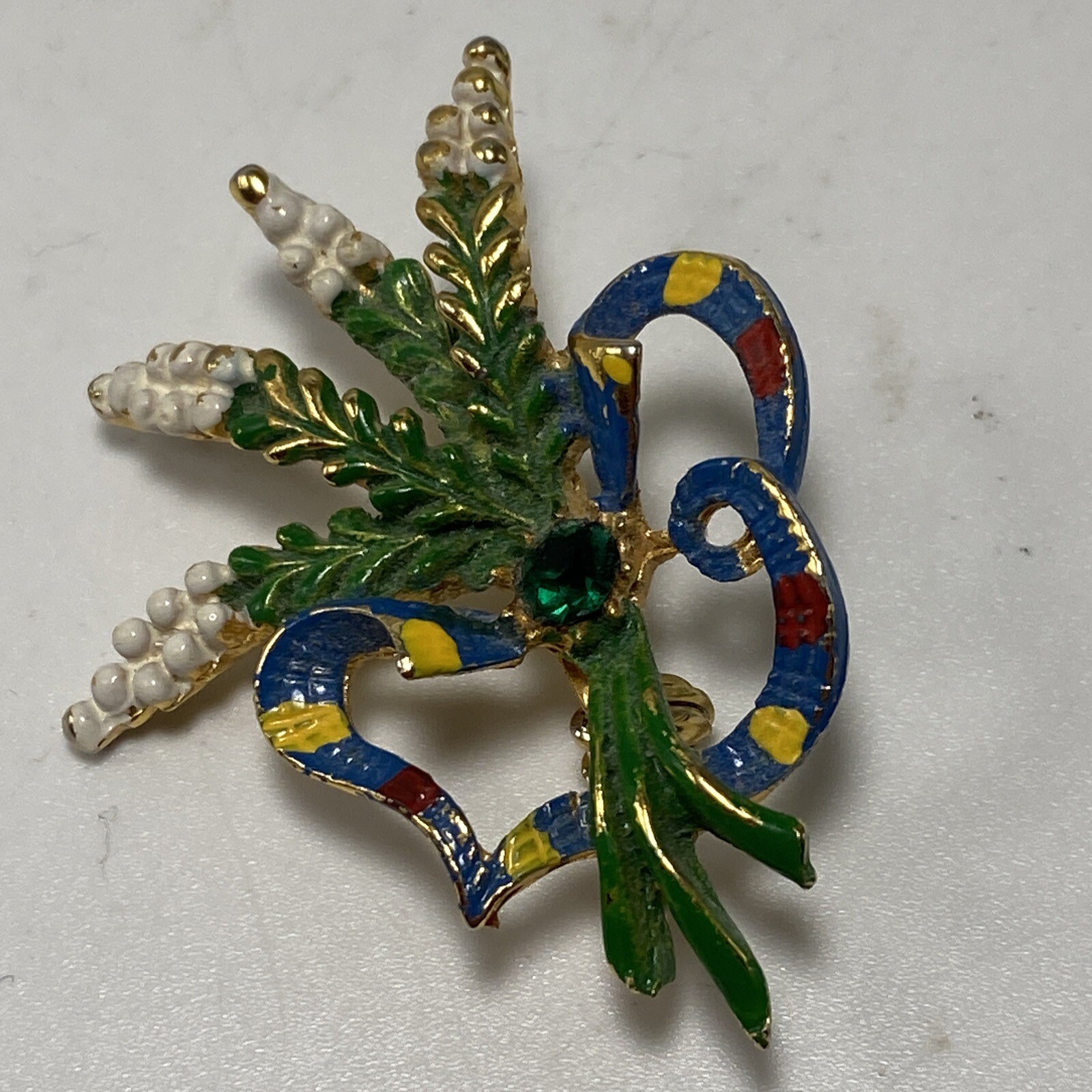 Vintage Scottish Heather Pin Brooch Enamel, Irish Jewelry B11B | eBay