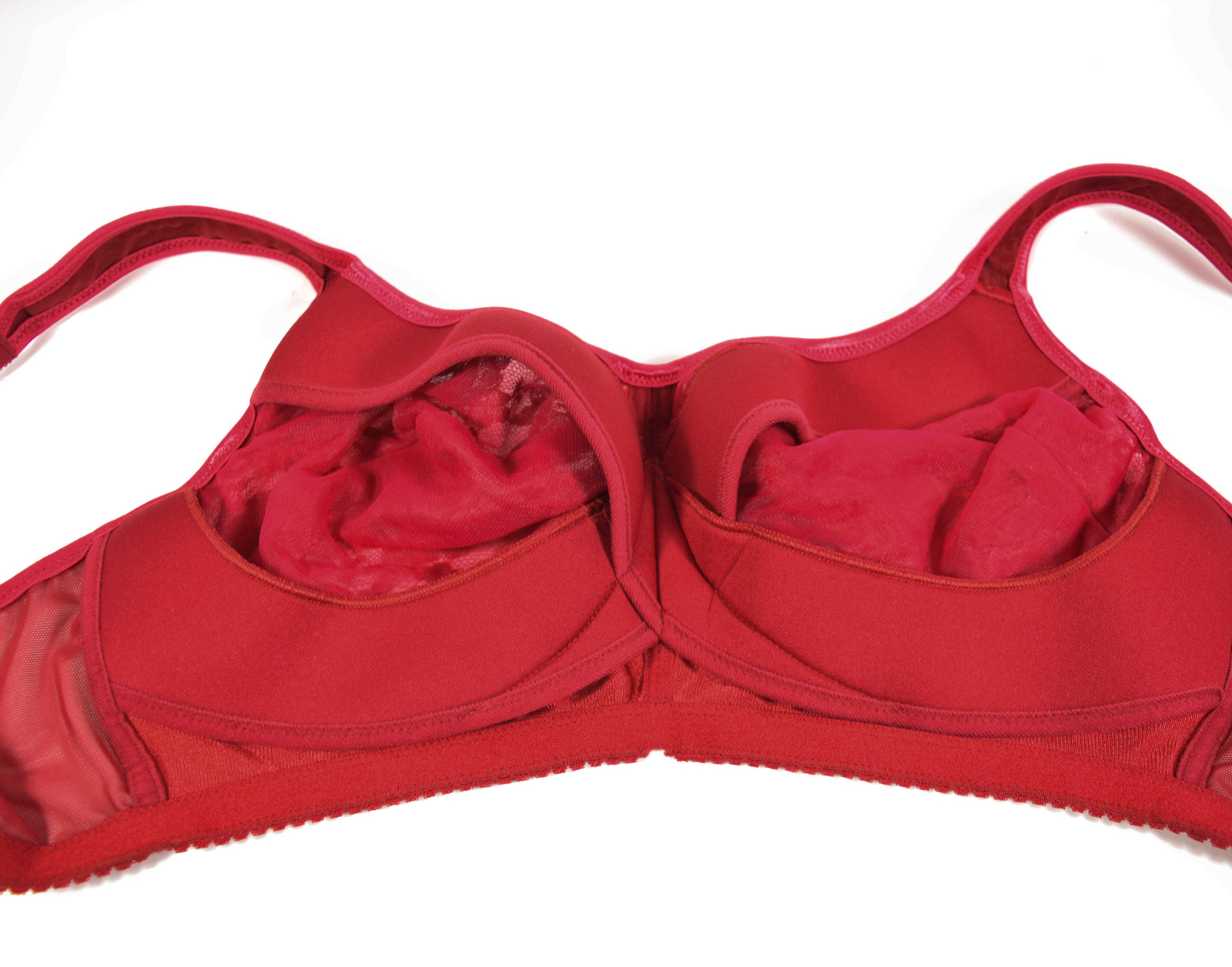 Comfort Choice Red Lace Wireless Full Coverage Bra Sz 40C | eBay