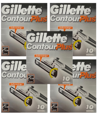 Gillette Contour Plus Razor Blades, 50 Cartridges - FITS ALL ATRA ...