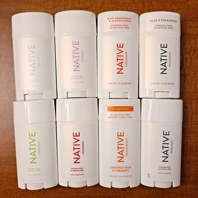 NATIVE SENSITIVE DEODORANT - PICK FROM DIFFERENT SCENTS - FULL SIZE - 2 ...