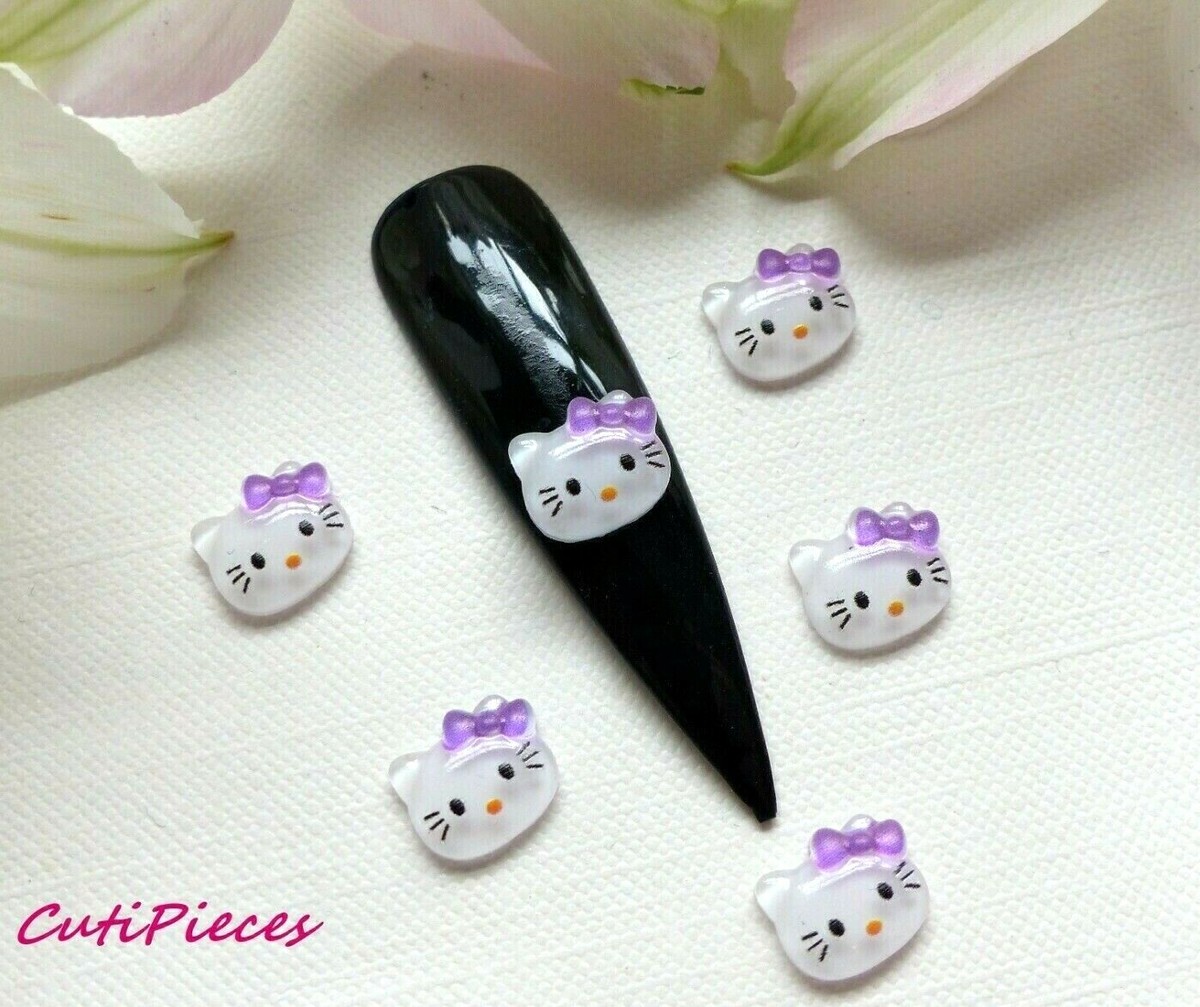 Nails Designs With Bows Hello Kitty