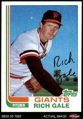 1982 Topps Traded #38 Rich Gale T Giants 8 - NM/MT | eBay