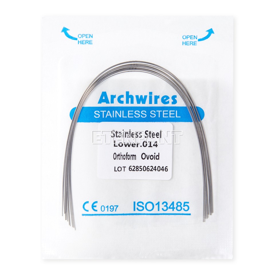 ETERFANT Dental Ortho Arch Wires Stainless Steel Round Wire Ovoid 10Pcs ...