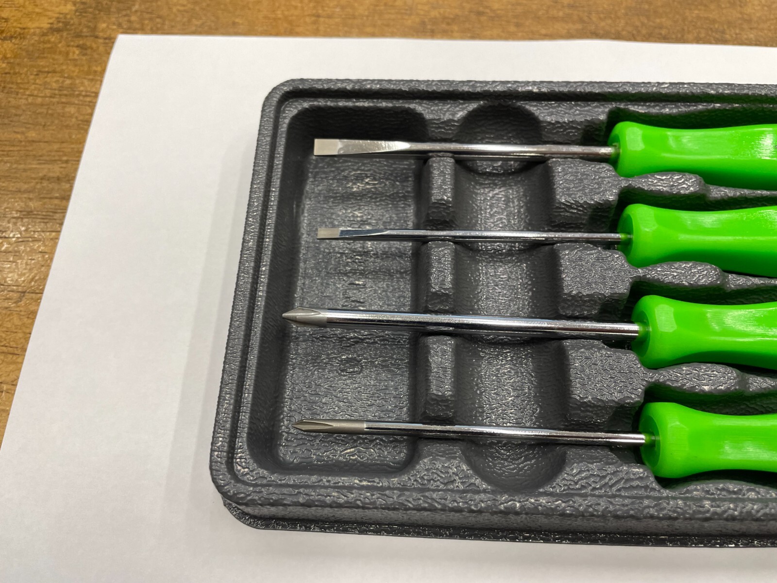 Snap-on Tools NEW GREEN 4pc Mini Hard Grip Combination Screwdriver Set ...