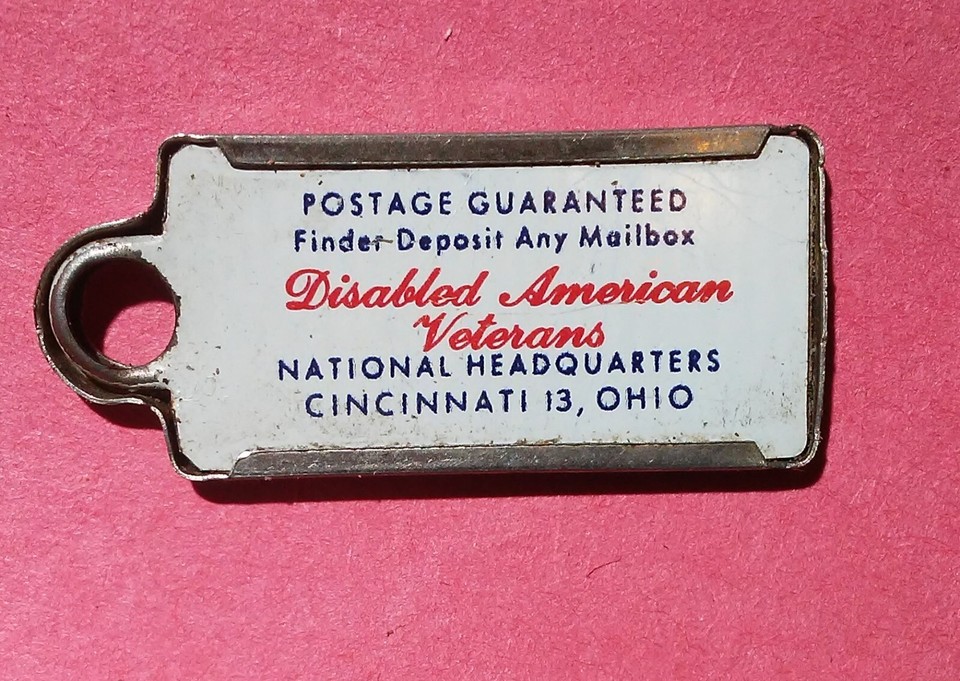 1959 DAV Mini License Plate Key Tag FOB Illinois IL | eBay