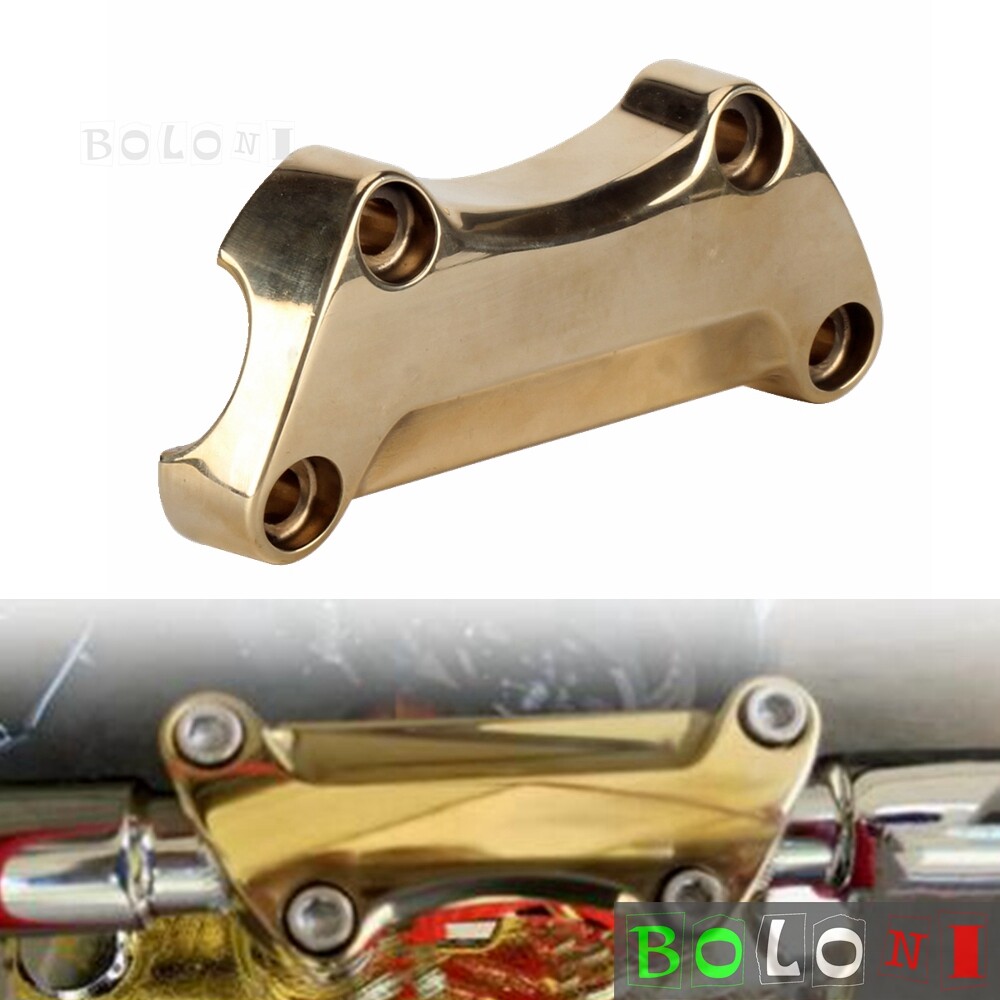 Brass Springer Handlebar Tree Adapter Top Clamp For Harley Dyna ...