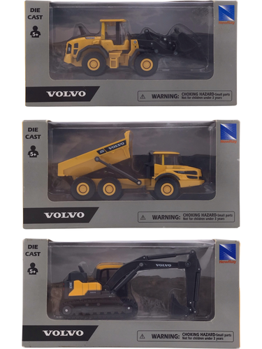 3 Pack New Ray Volvo Die Cast Construction Vehicle Models EC140E A25G ...