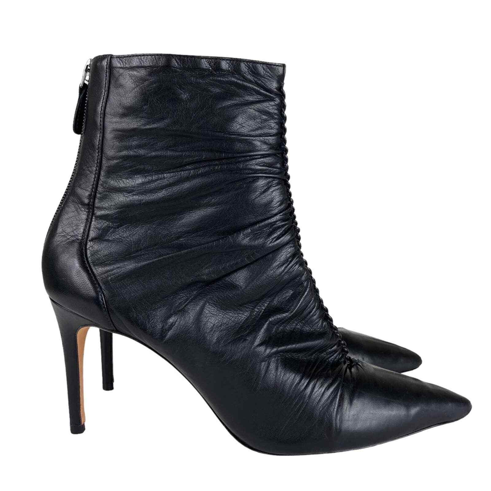 Alexandre Birman Susanna Ruched Leather Booties - Gem
