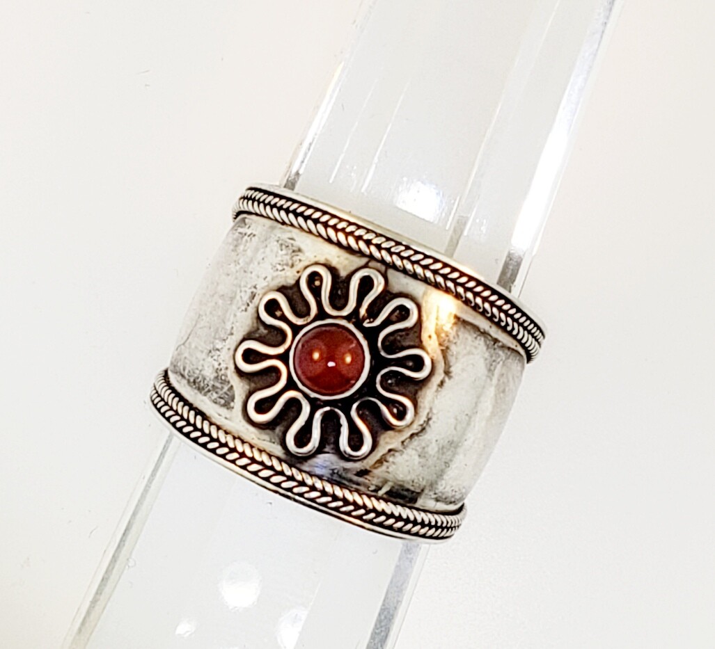 Wide 925 Sterling Silver Twisted Rope Cigar Band Cabo… - Gem