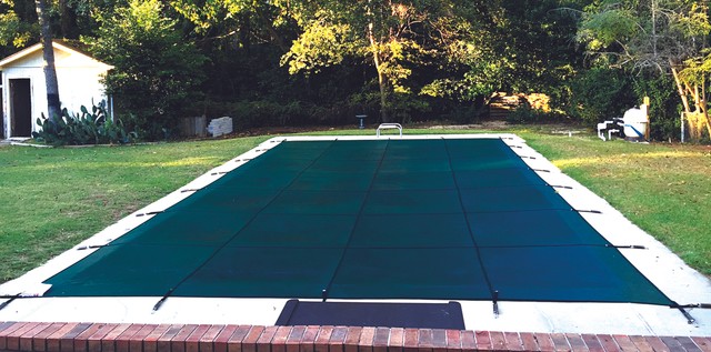 14ft X 22 FT Rectangle Green Mesh in Ground Safety Pool Cover Outdoor ...