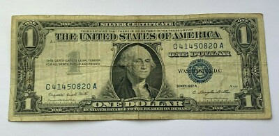 1957 A UNITED STATES NOTE ONE DOLLAR BILL WITH BLUE SEAL | eBay