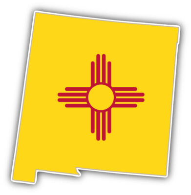 New Mexico USA State Map Flag Car Bumper Sticker Decal | eBay